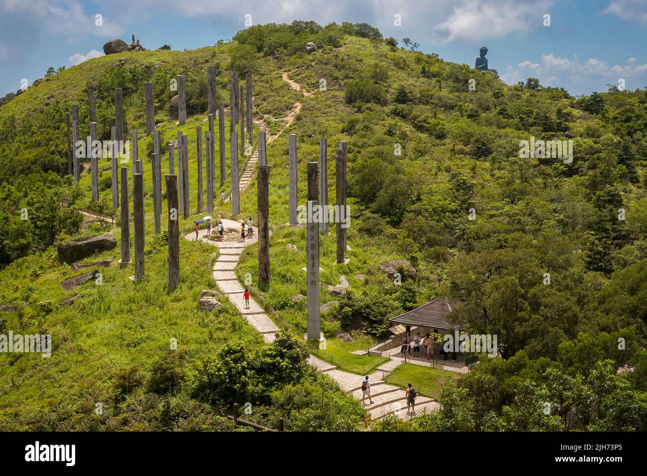 The Wisdom Path, a sculpture installation on Lantau Island, Hong Kong Stock Photo - Alamy
