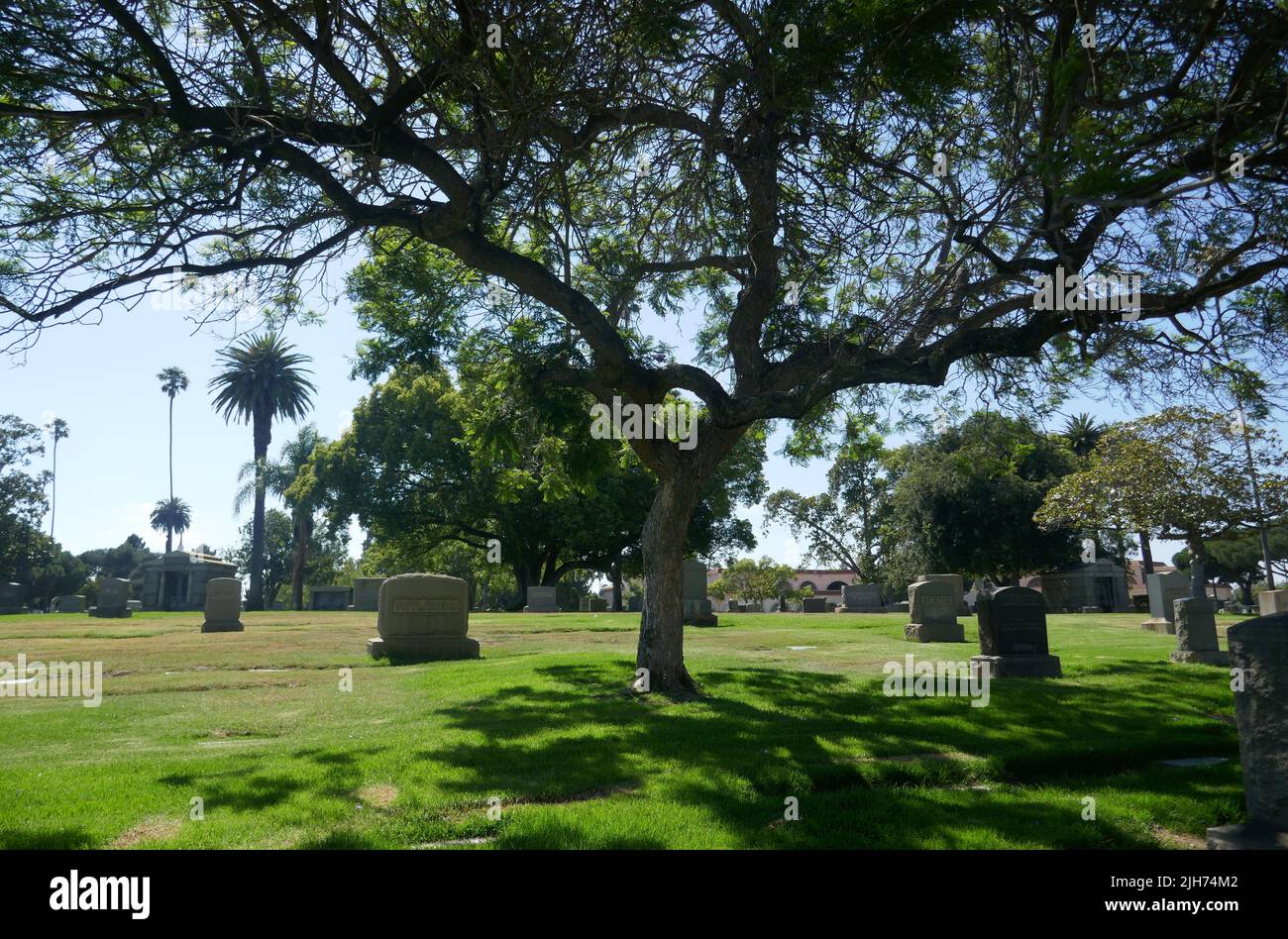 Inglewood, California, USA 13th July 2022 Inglewood Park Cemetery on ...