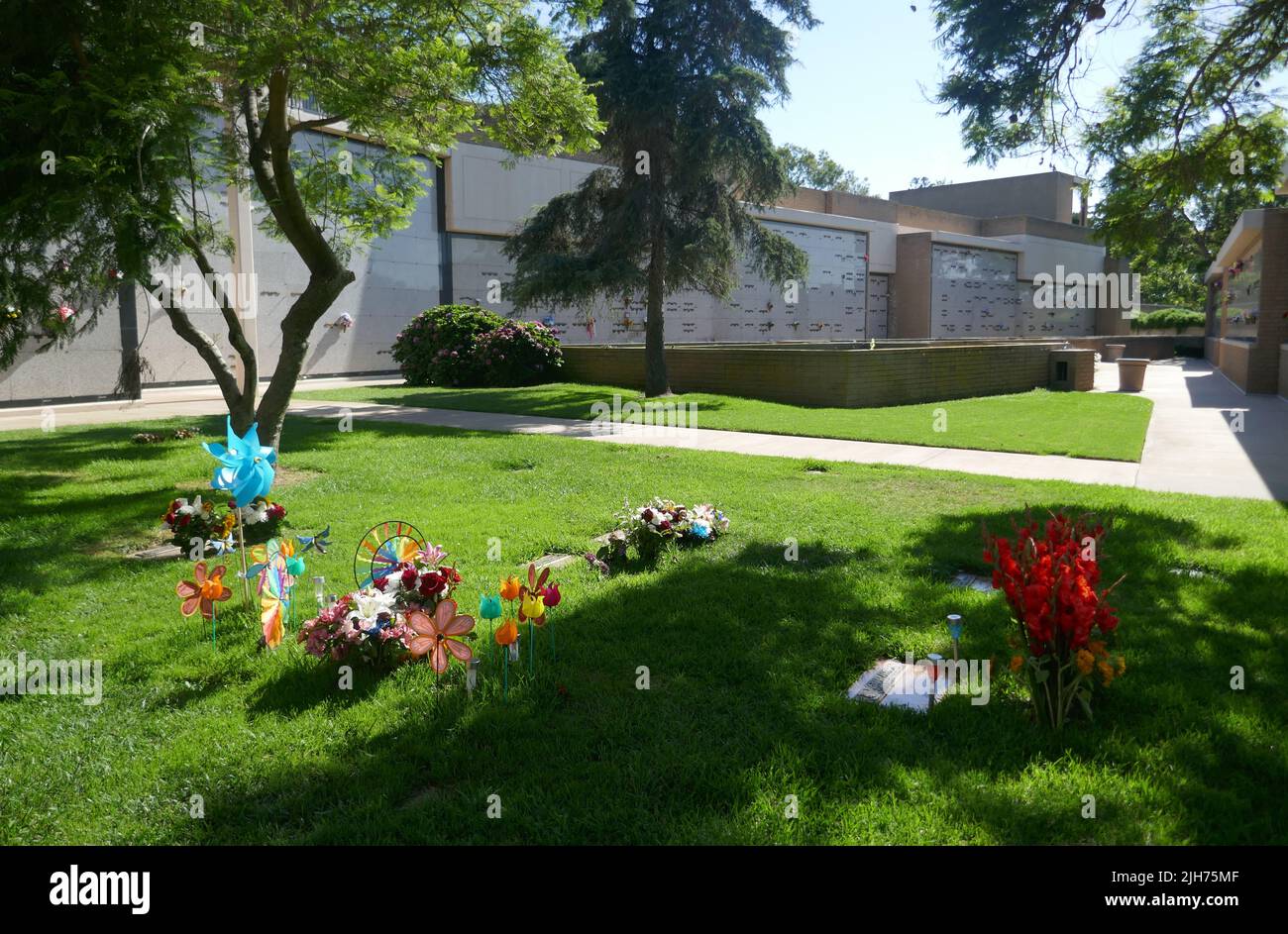 Inglewood, California, USA 13th July 2022 Cascade Gardens Mausoleum at ...