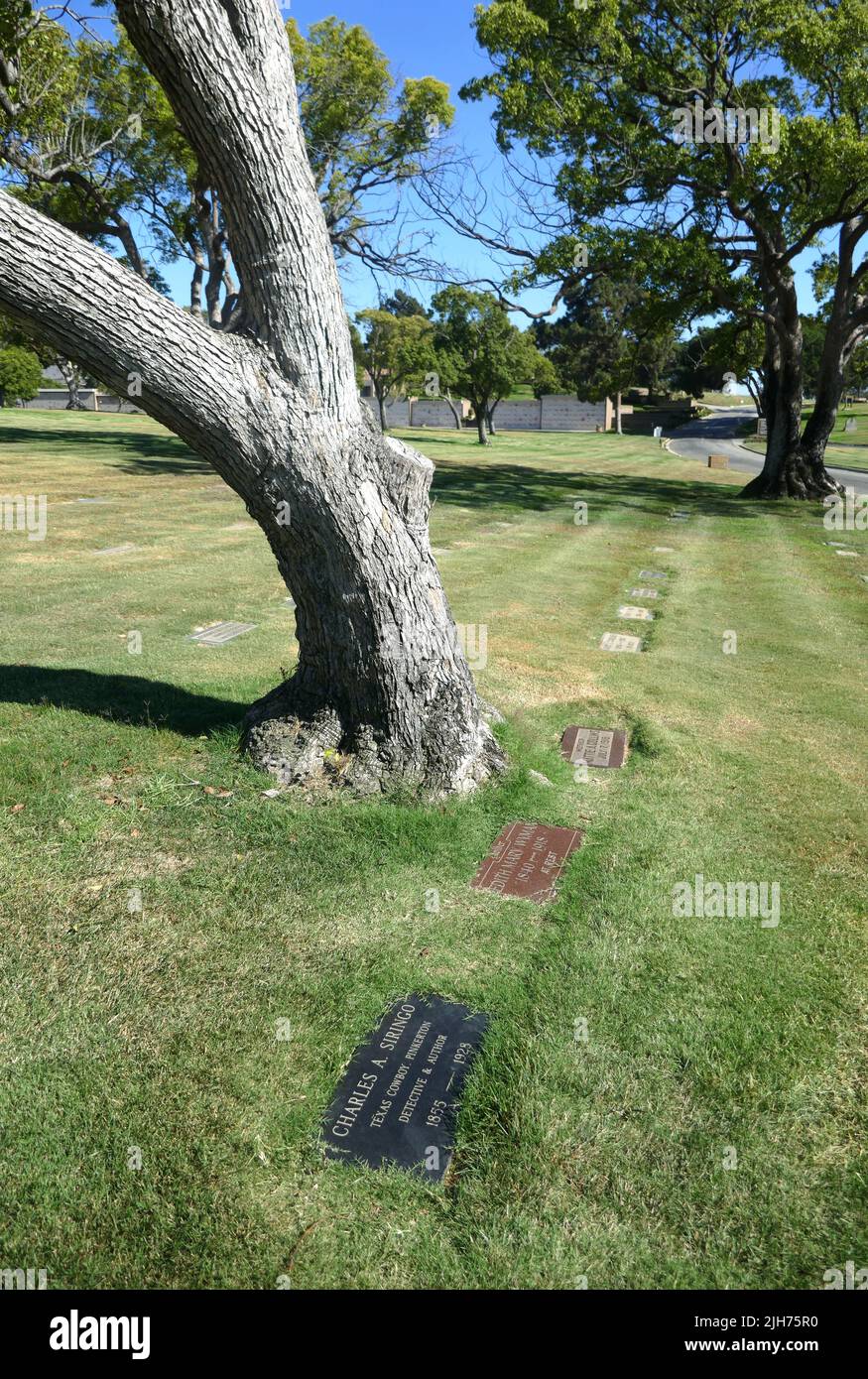 Inglewood, California, USA 13th July 2022 Charles A. Siringo's Grave at ...