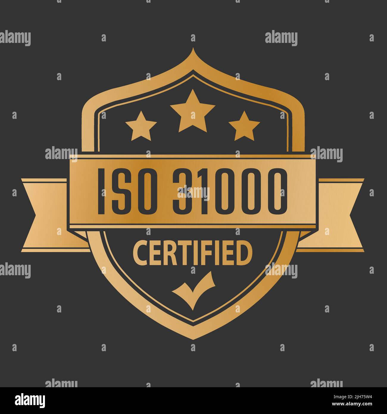 ISO 31000. The logo of standardization for websites, applications and ...