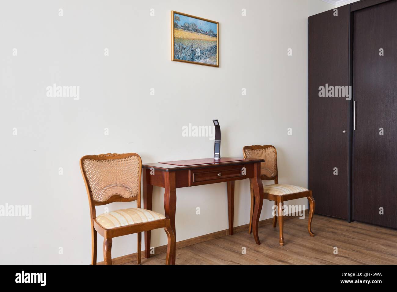 Cozy room with decor for daily rent Stock Photo - Alamy