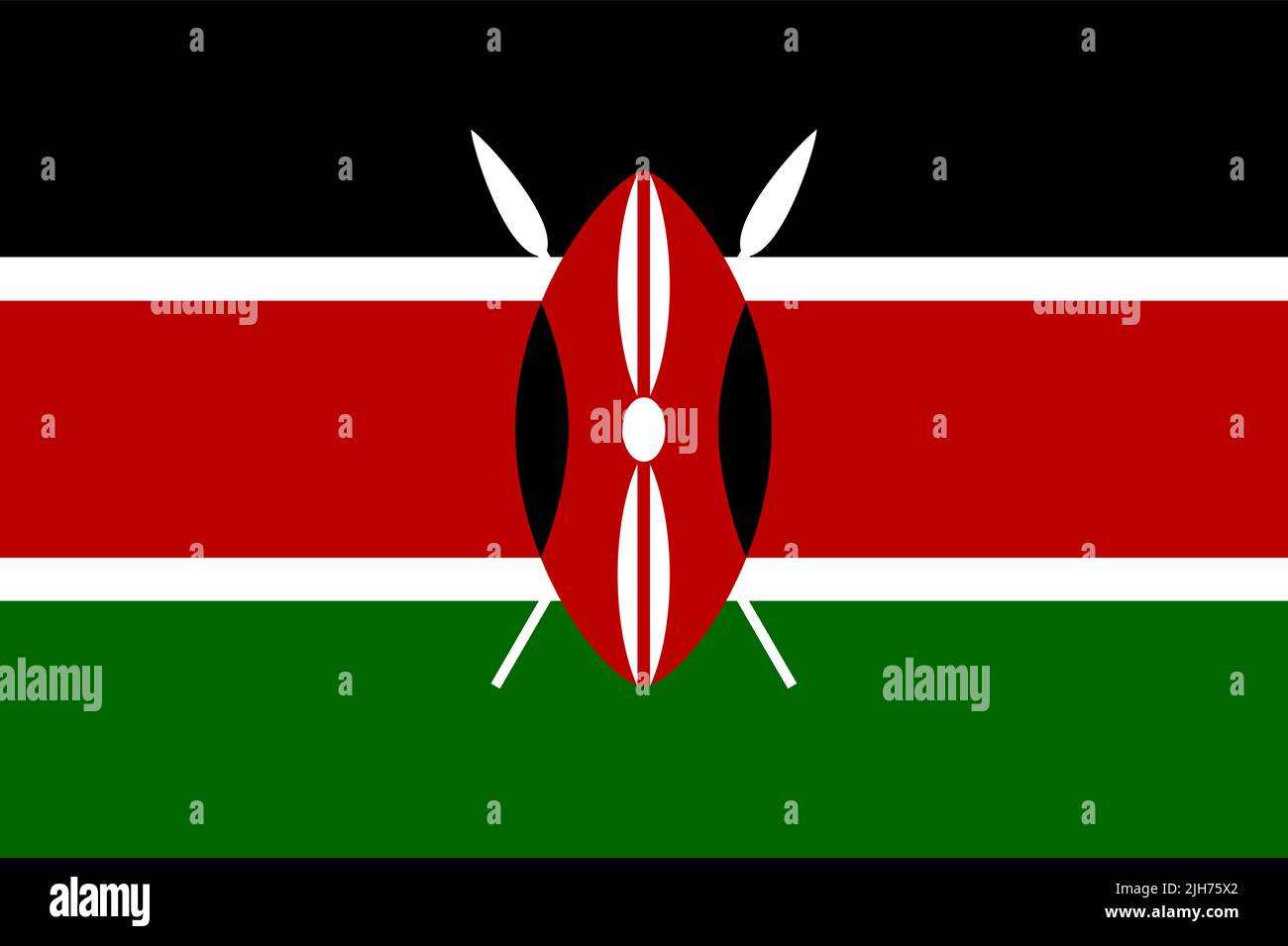 Flag of Kenya. The national symbol of the country. Simple style Stock ...