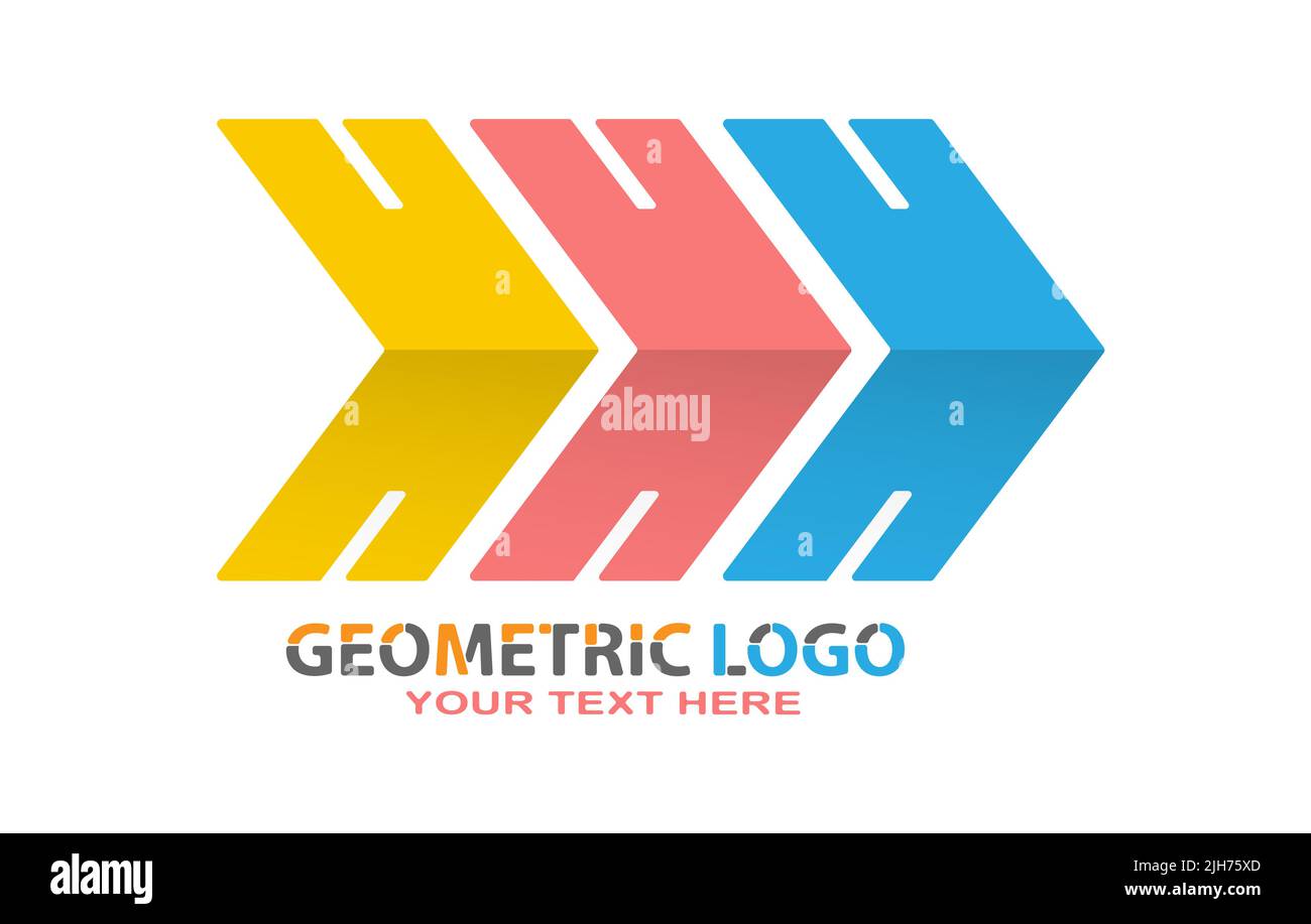 Triple arrow icon. Logo, brand, or sticker template for websites, apps ...