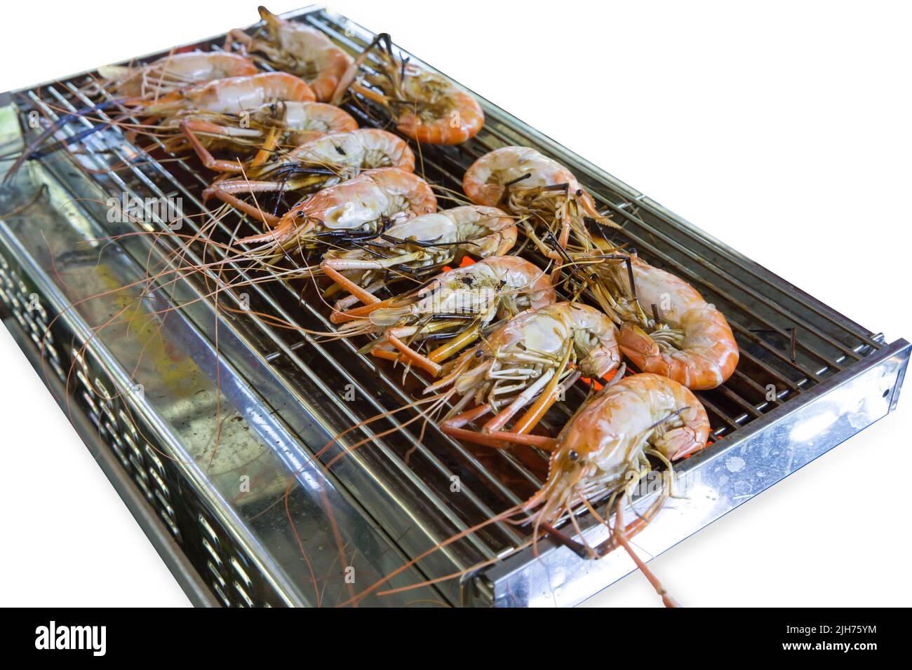 Grilled prawns with salt hi-res stock photography and images - Alamy