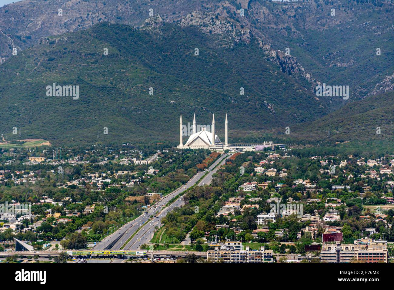 aerial vew of islamabad , bird eye view of capital city , cityscape ...