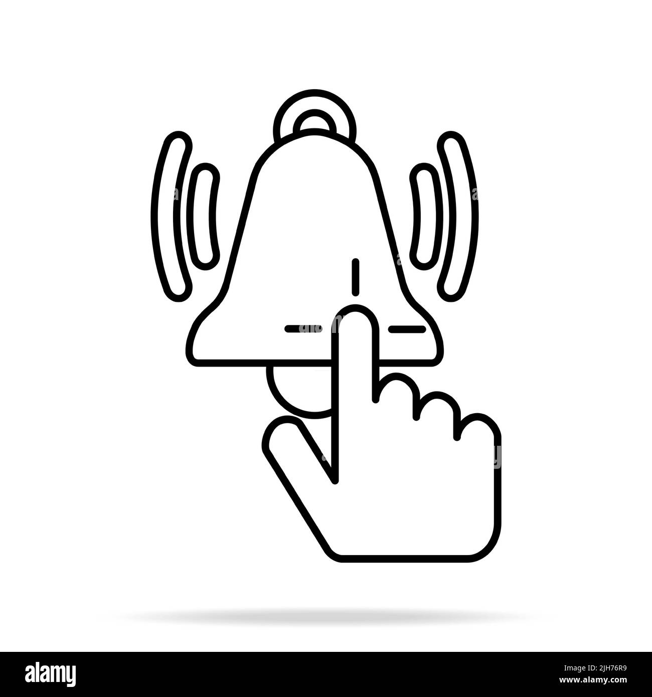 Finger Click the Bell Subscribe Icon Isolated Stock Vector Image & Art ...