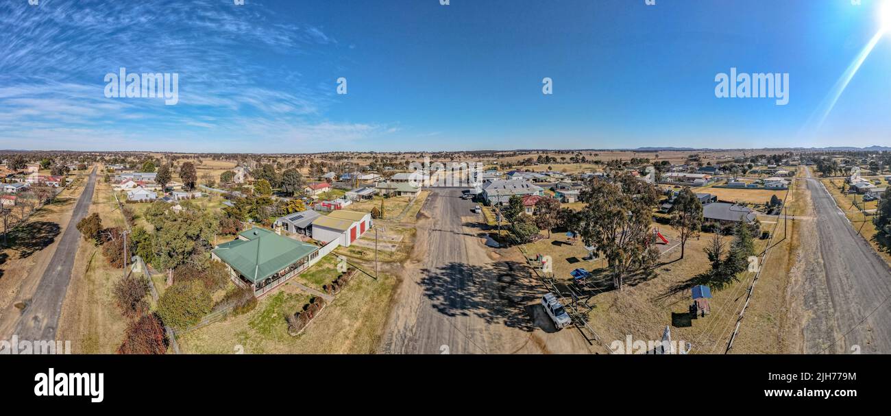 Aerial View at Deepwater, NSW, 2371, Australia, view of the town ...