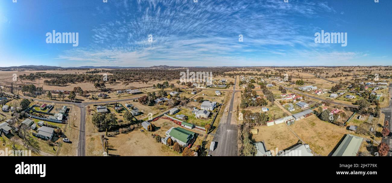 Aerial View at Deepwater, NSW, 2371, Australia, view of the town ...