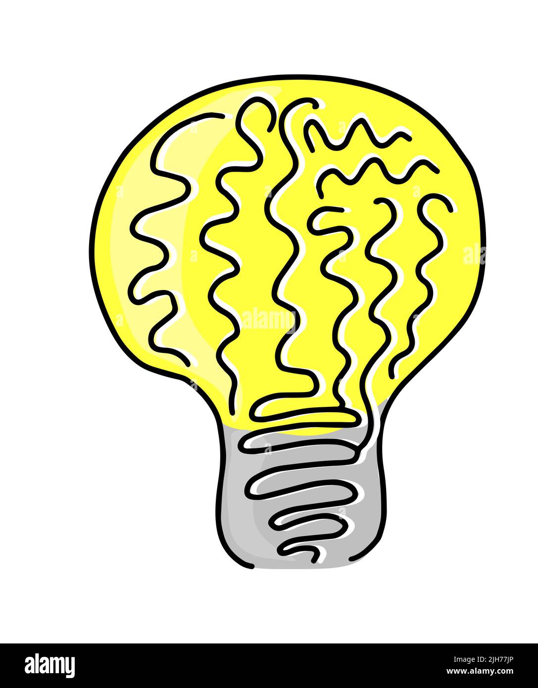 Human brain and light bulb, creativity concept. Symbol of idea ...