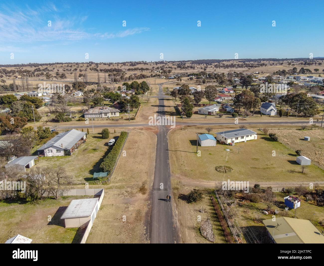 Aerial View at Deepwater, NSW, 2371, Australia, view of the town ...