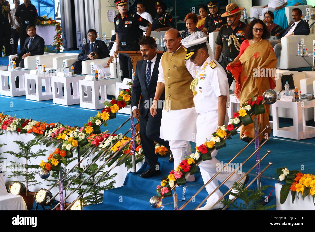 Union Defense Minister Rajnath Singh launches the Advance Frigate ...