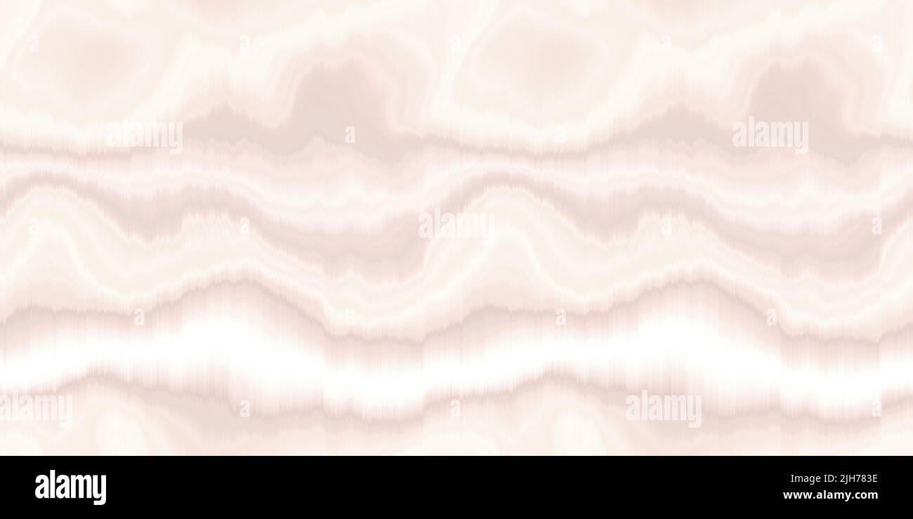 Soft wavy tie dye stripe seamless border pattern. Pink white organic ...