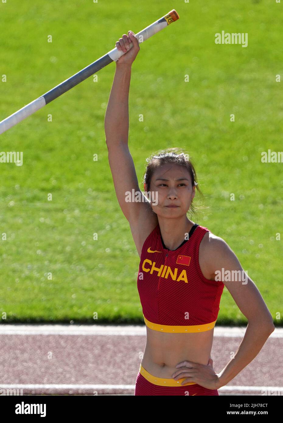 Eugene, USA. 15th July, 2022. Li Ling of China reacts during the women ...