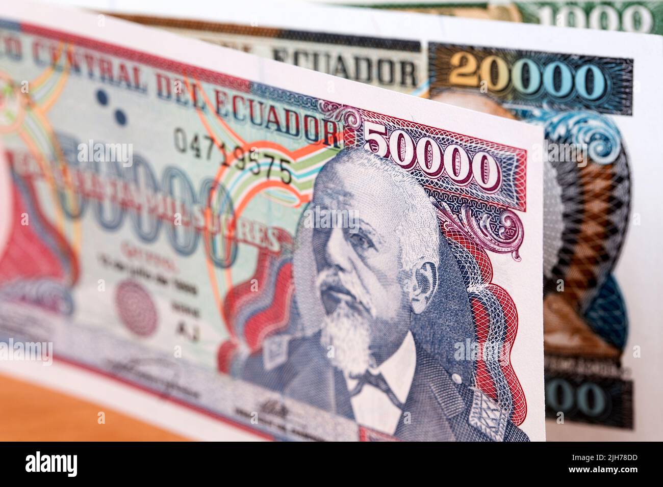 Ecuadorian money - Sucres a business background Stock Photo - Alamy