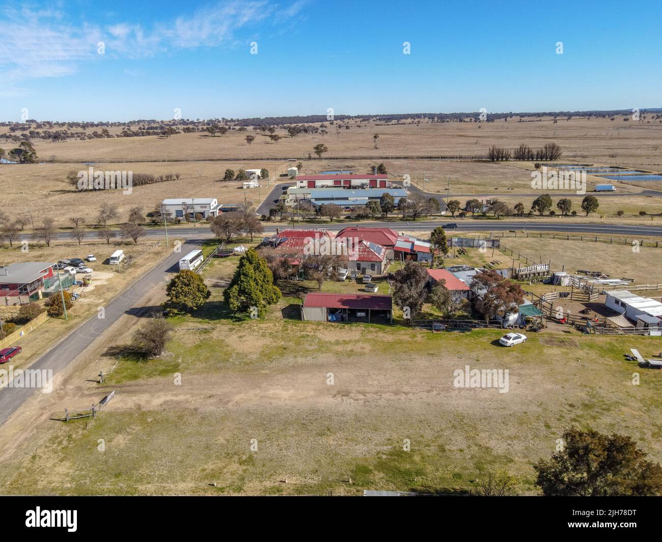 Aerial View at Deepwater, NSW, 2371, Australia, view of the town ...