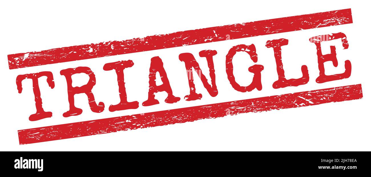 TRIANGLE text written on red grungy lines stamp sign Stock Photo - Alamy