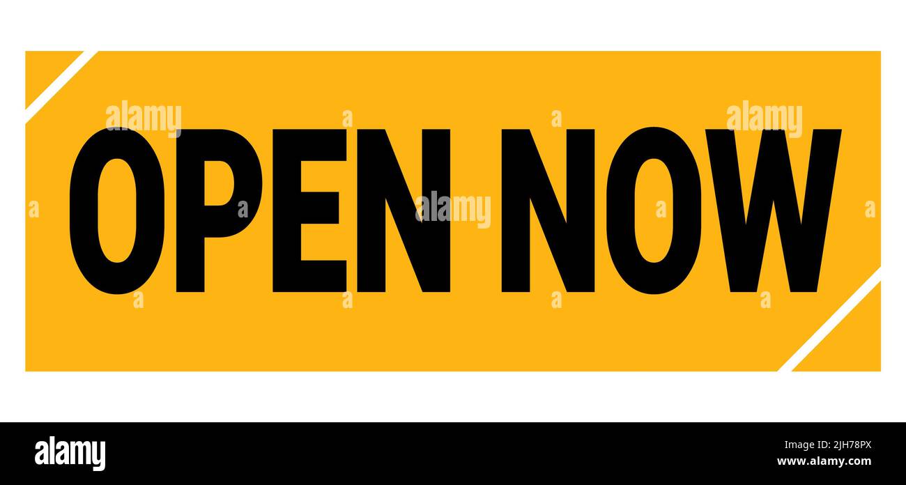 Open now word written Cut Out Stock Images & Pictures - Alamy