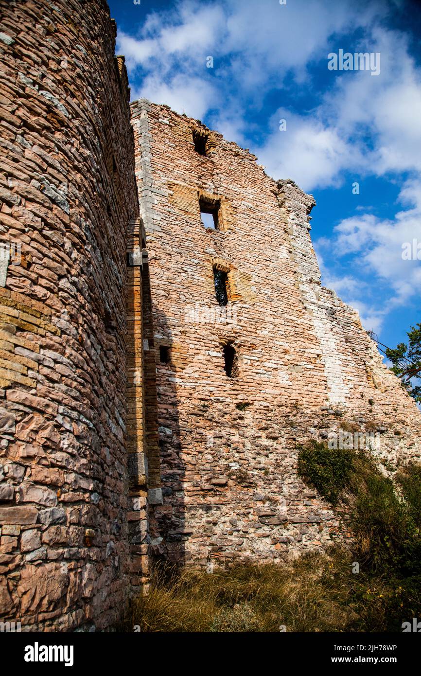 Ruins of the Pecorari castle in Piobbico (PU Stock Photo - Alamy
