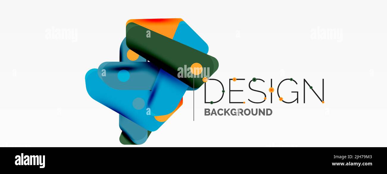 Tech minimal geometric wallpaper. Creative abstract background. Ribbon ...