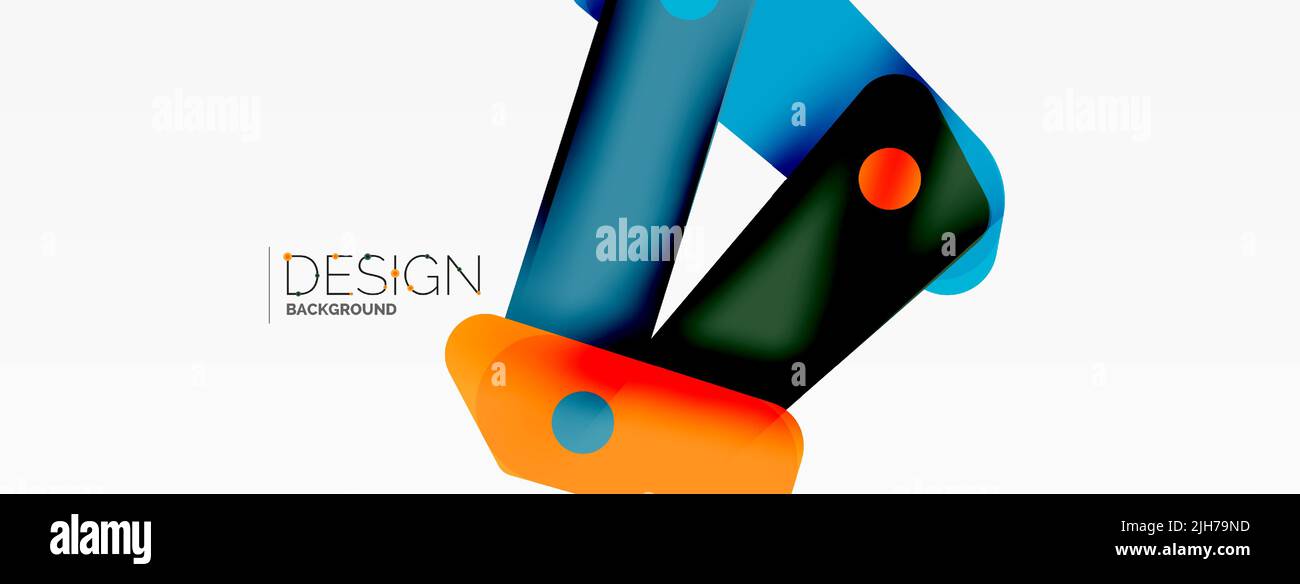 Tech minimal geometric wallpaper. Creative abstract background. Ribbon ...