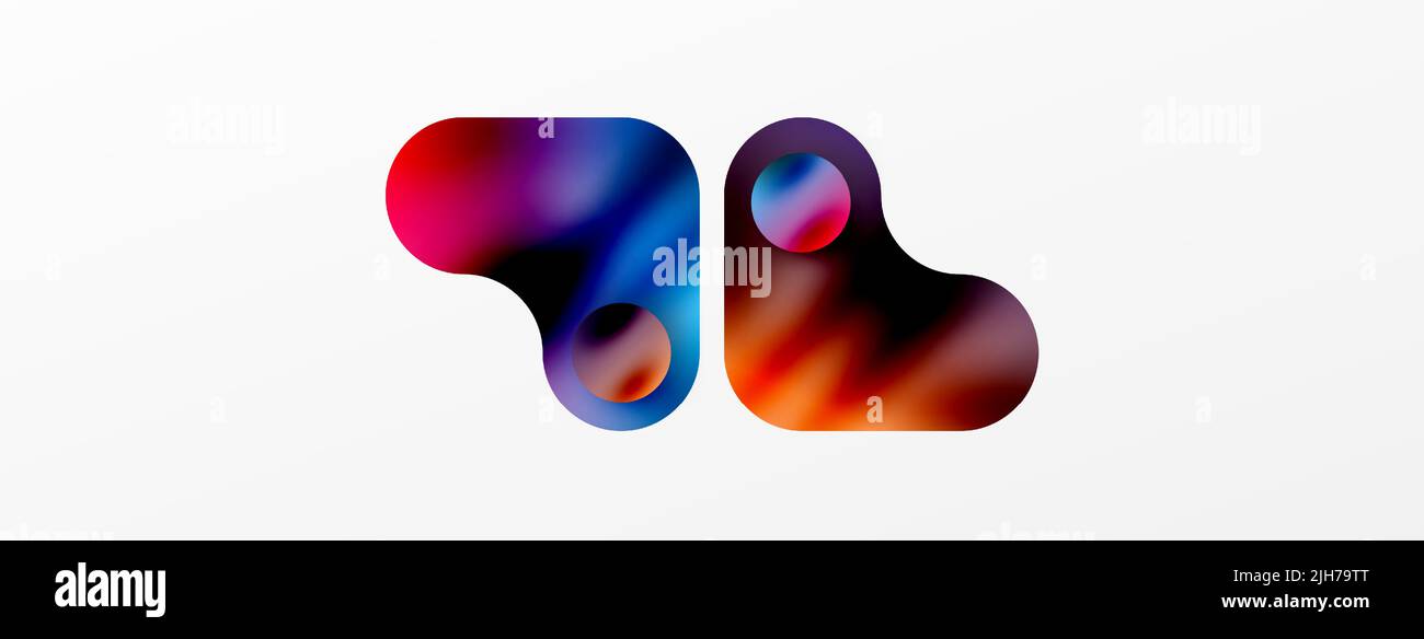 Round shapes and circle geometric abstract background. Vector ...