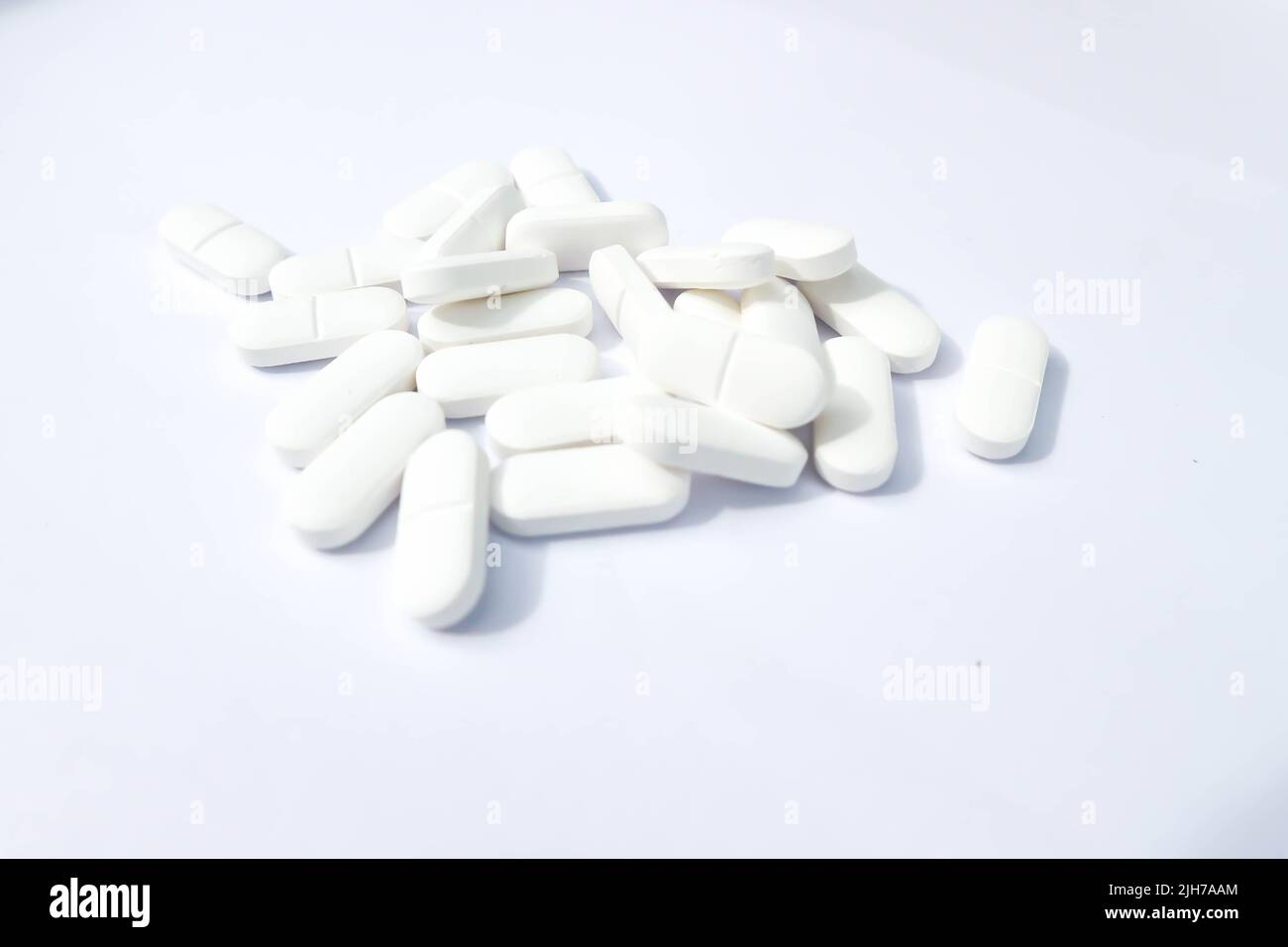 pharmaceutical or medicine or pills, tablets and capsules in top view ...