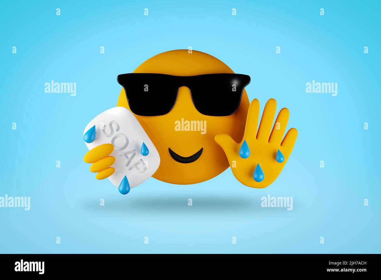 wash your hands cool emoji character washing hands with soap wearing ...