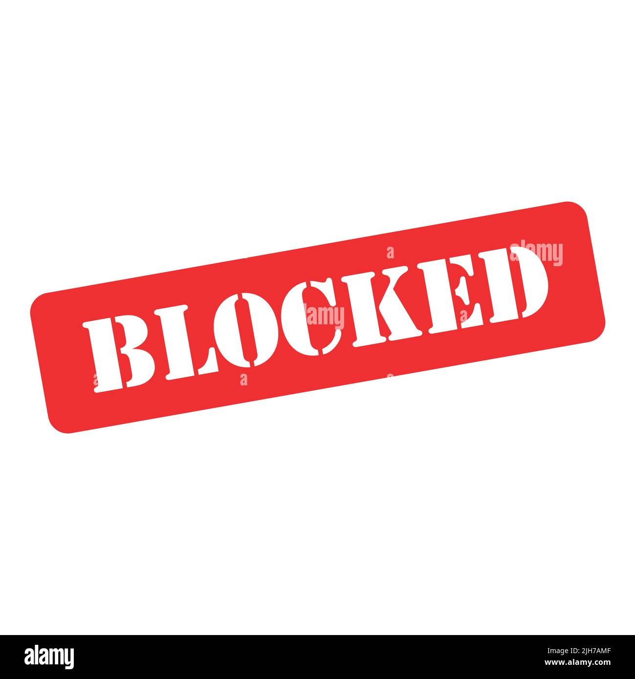 Blocked stamp symbol, label sticker sign button, text banner vector ...