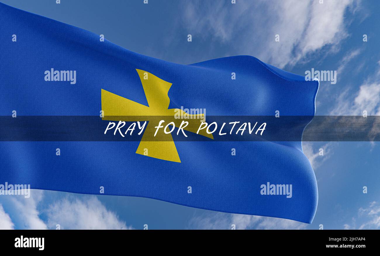 Flag of Poltava, Pray for Poltava region of Ukraine, pray for Ukraine ...