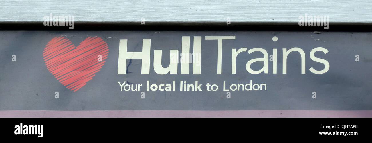 File photo dated 15/06/15 of a Hull Trains sign. Train drivers have ...