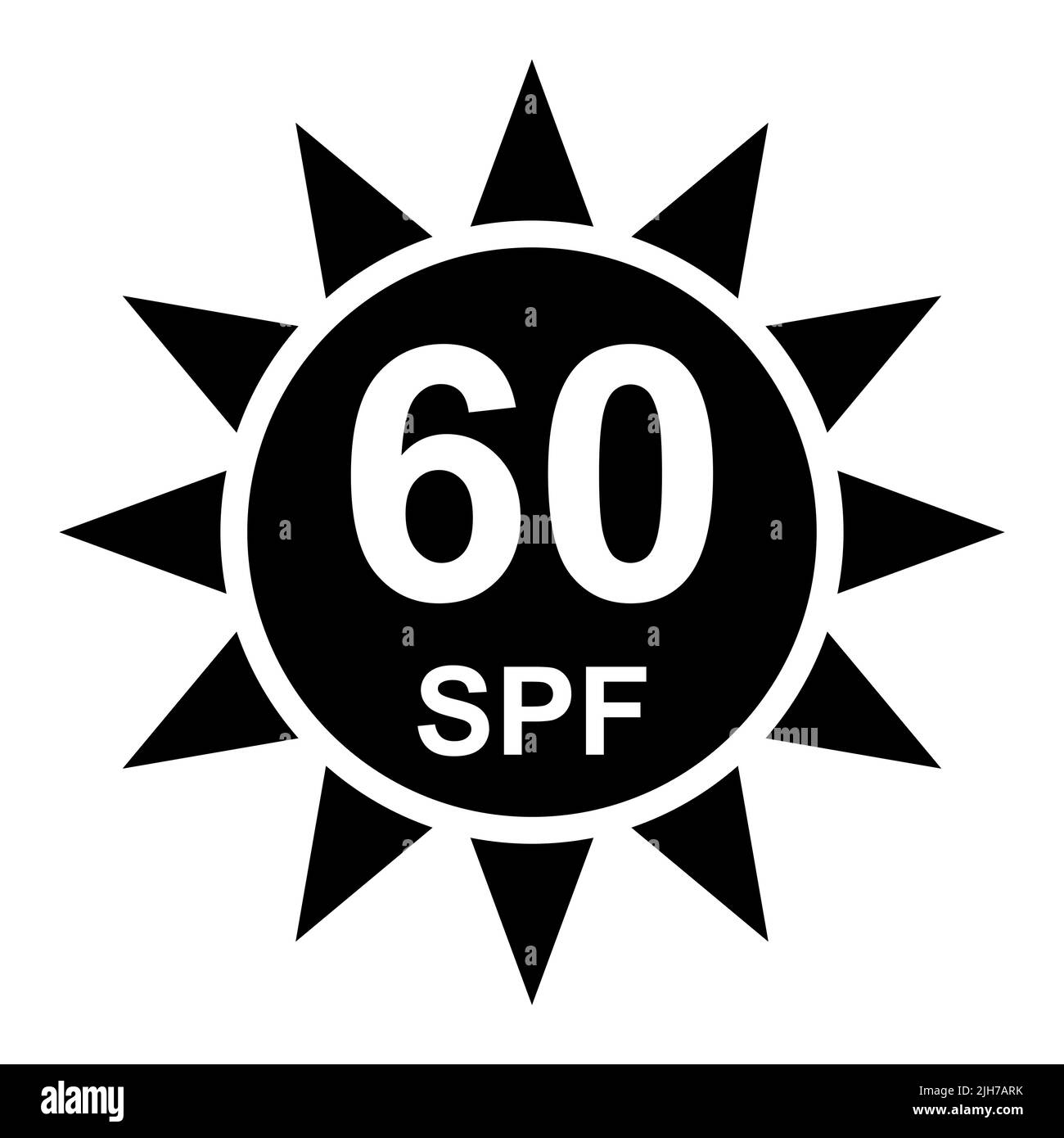 Sun protection factor 60 icon, uv radiation block symbol, sun protect ...