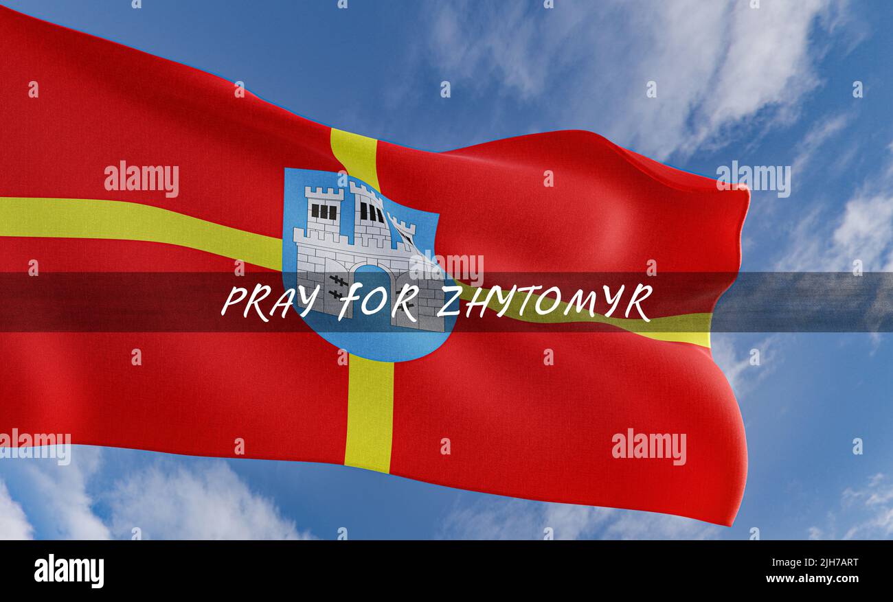Flag of Zhytomyr, Pray for Zhytomyr region of Ukraine, pray for Ukraine ...