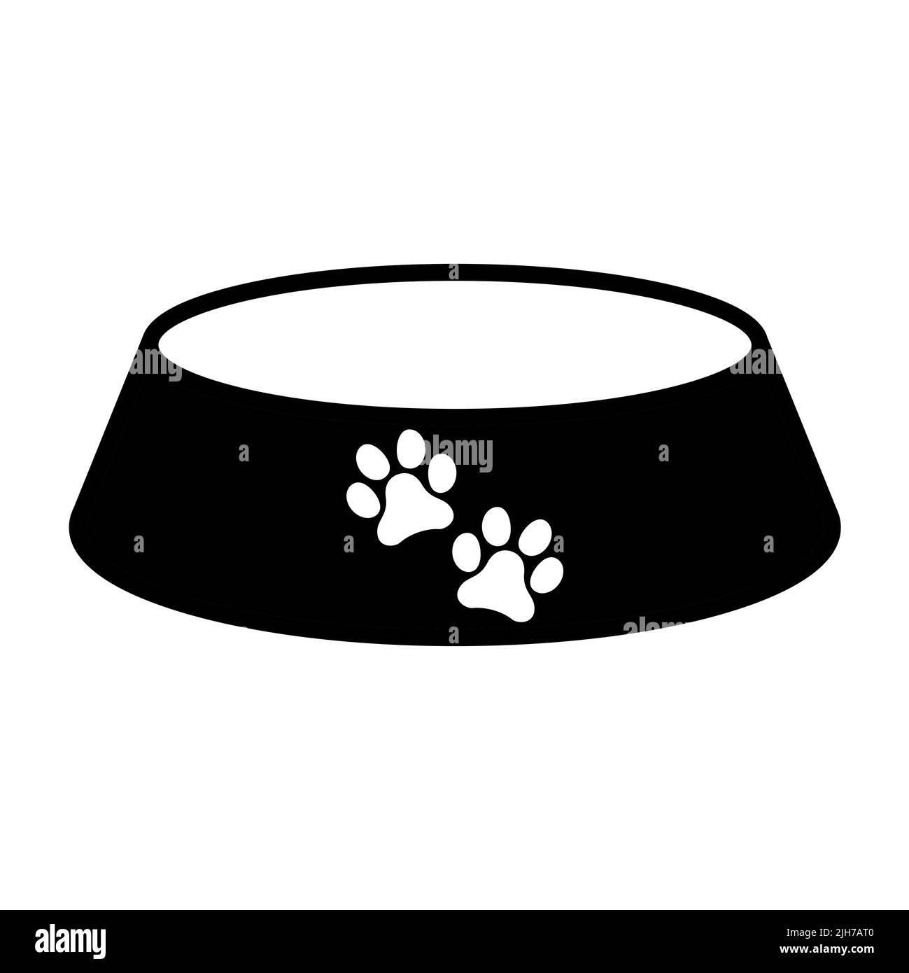 Bowl icon for pet, food sign isolated on background, vector ...