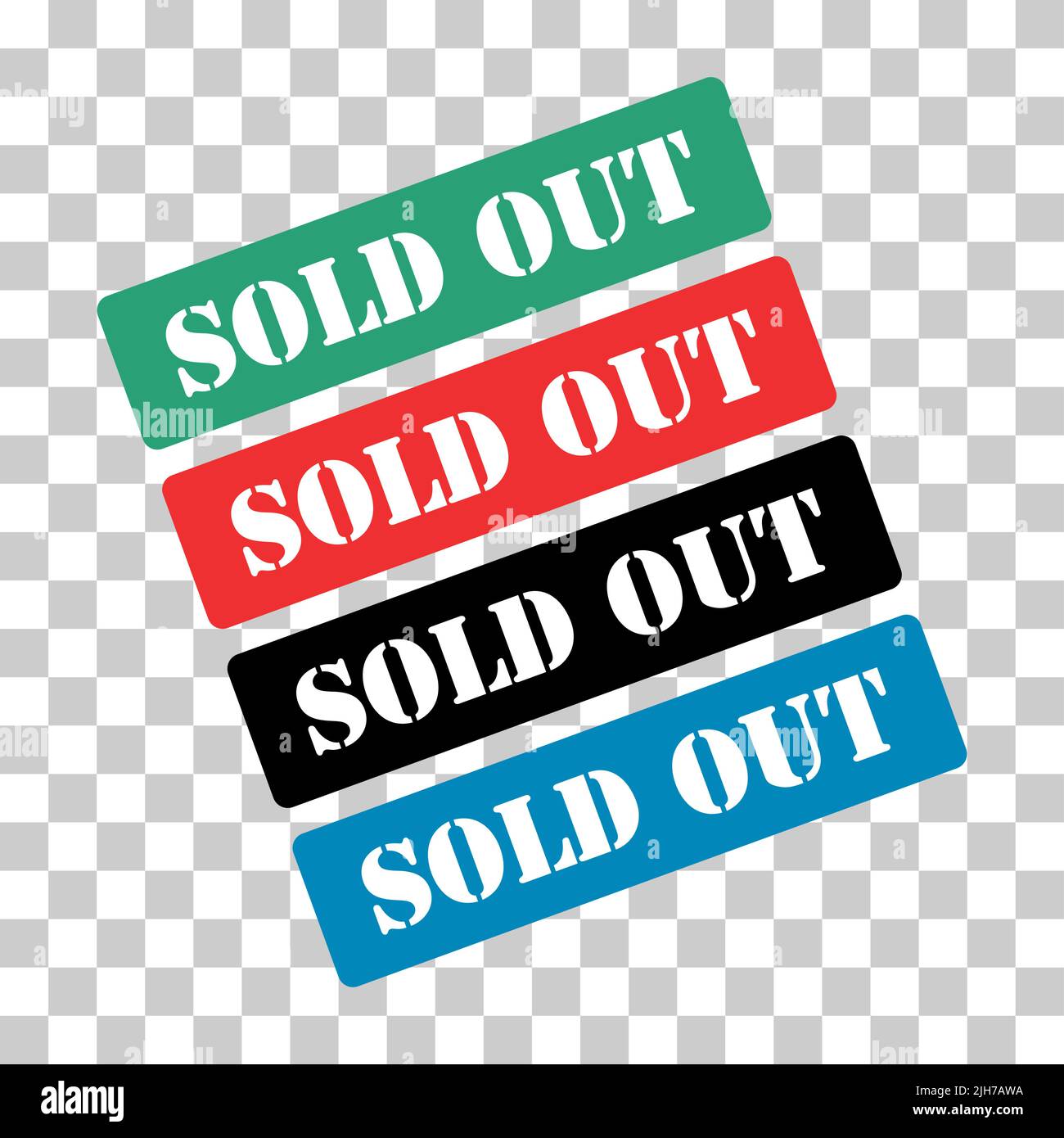 Set of Sold out stamp symbol, label sticker sign button, text banner ...