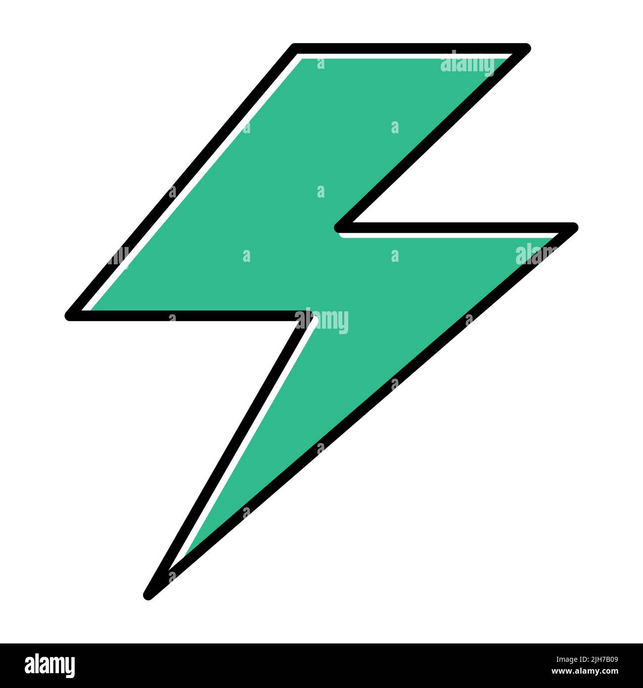 Light flash icon, electric charge power symbol, graphic flat design ...