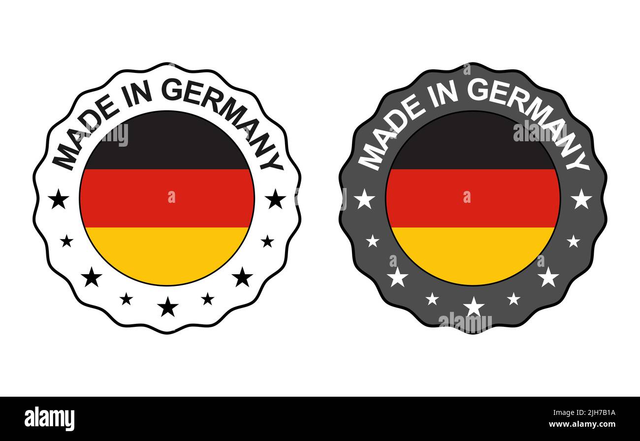 Set of Made in Germany seal, product tag label sign, sticker quality ...
