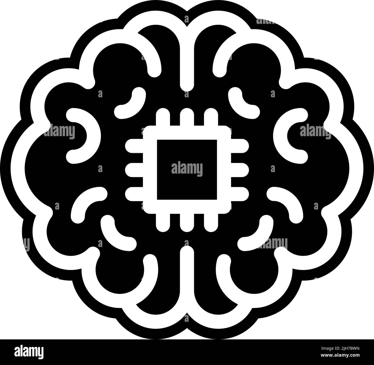 Artificial intelligence ai virtual brain Black and White Stock Photos ...