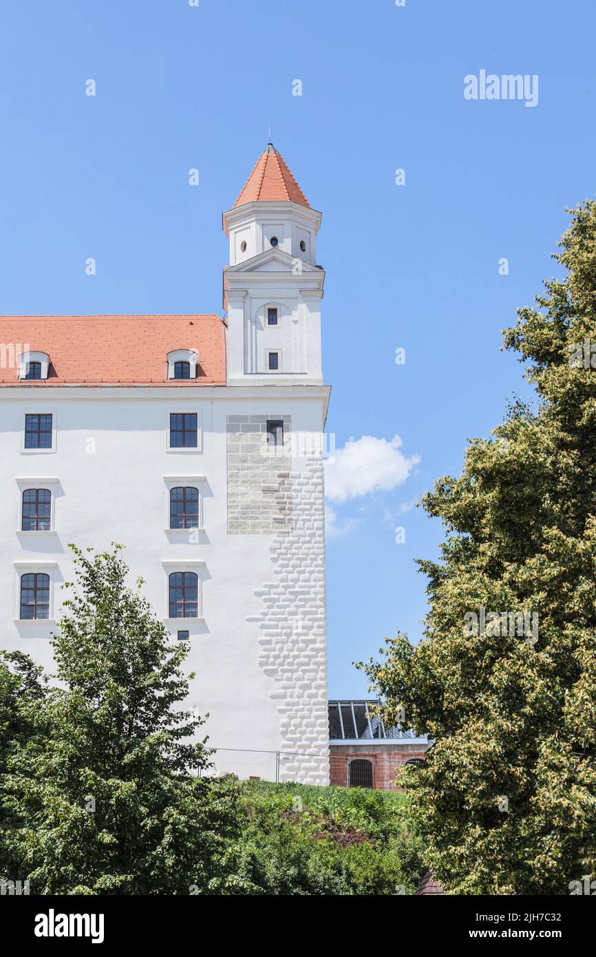 Hrad, - old city in Bratislava, Slovakia, Bratislava castle, -square ...