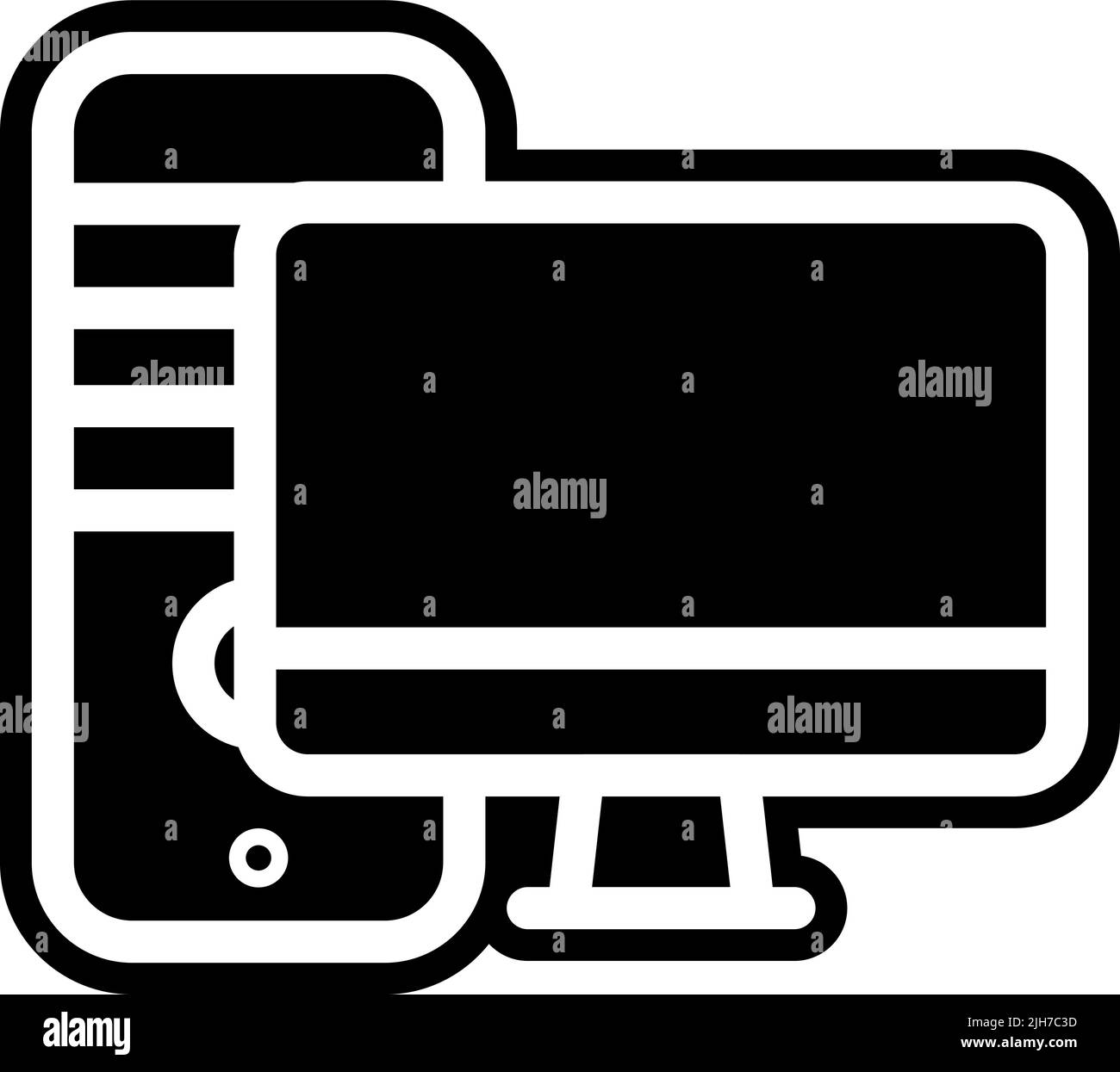 Artificial intelligence monitor icon Stock Vector Images - Alamy