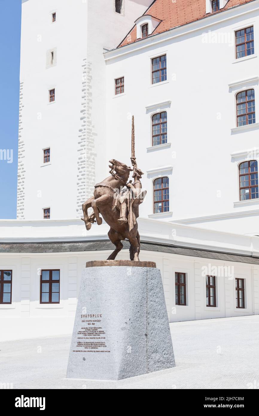 Hrad, - old city in Bratislava, Slovakia, Bratislava castle, -square ...