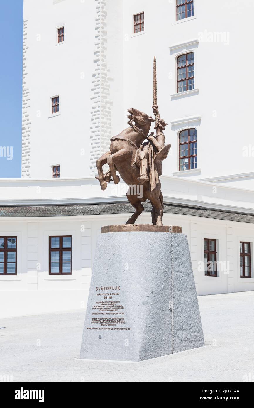 Hrad, - old city in Bratislava, Slovakia, Bratislava castle, -square ...