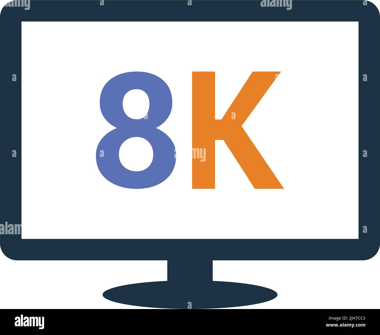 8k, hdtv, monitor, tv, icon - Use for commercial purposes, print media ...