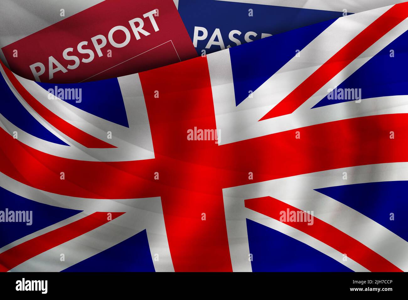 UK flag background and passport of United Kingdom. Citizenship ...