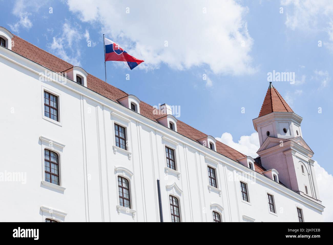 Hrad, - old city in Bratislava, Slovakia, Bratislava castle, -square ...