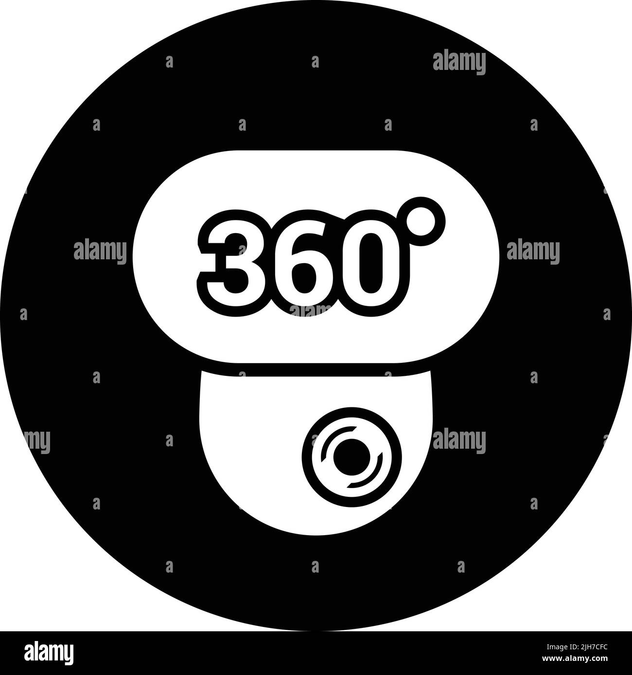 360, camera, degree, reality icon is isolated on white background. Use ...