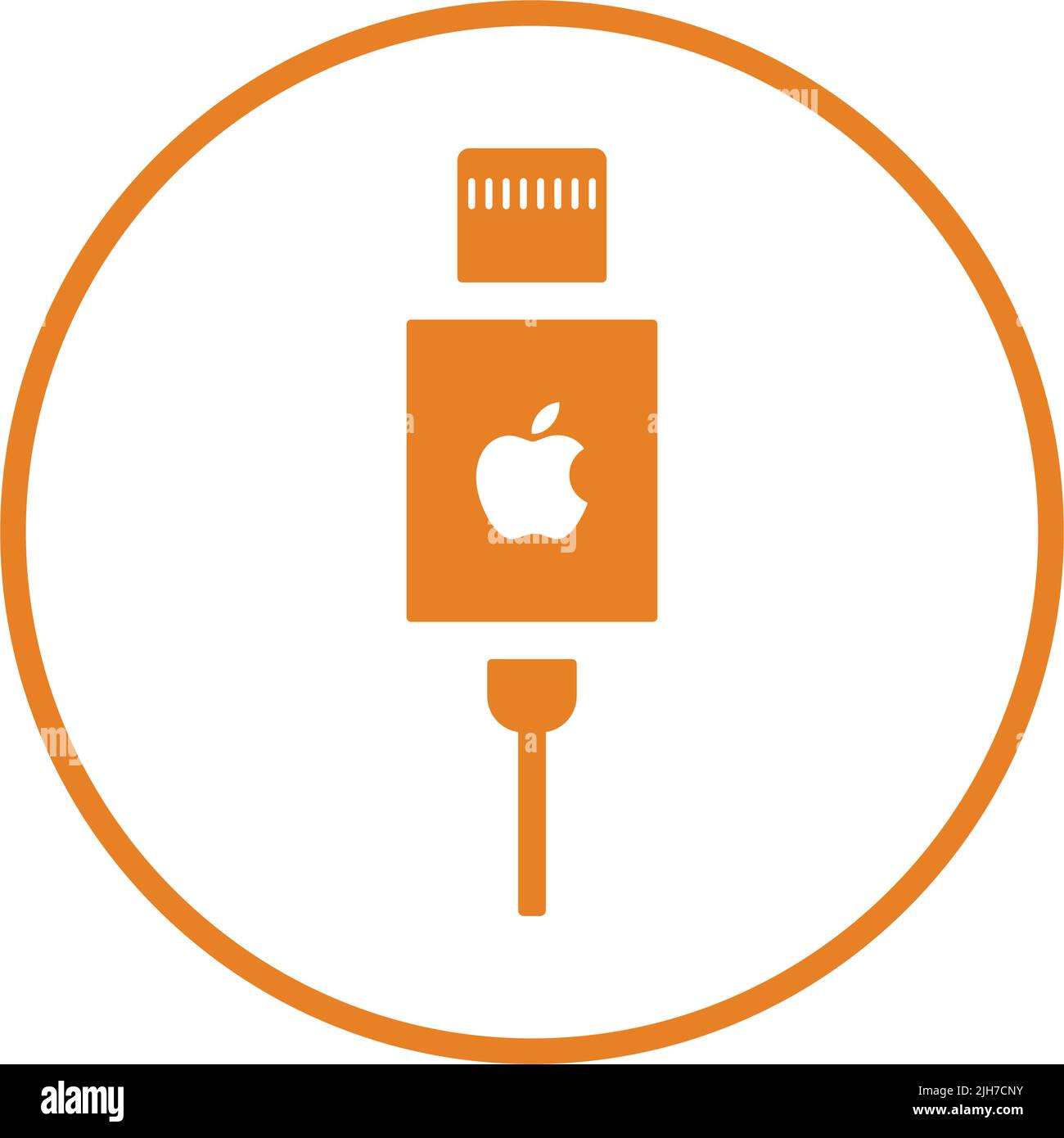 Adapter, apple, bus, cable, connector icon is isolated on white ...