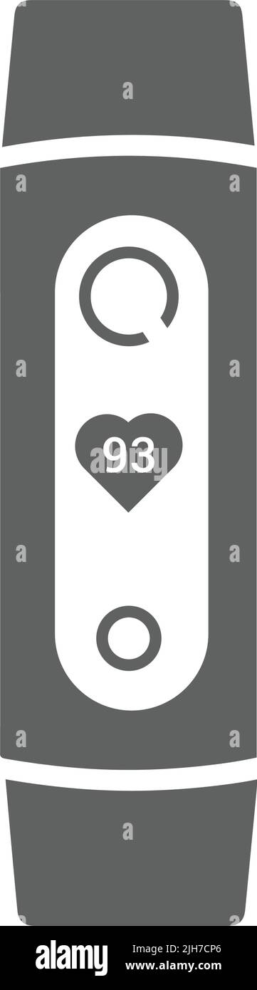 Activity, heart, rate, tracker, wearable icon is isolated on white ...