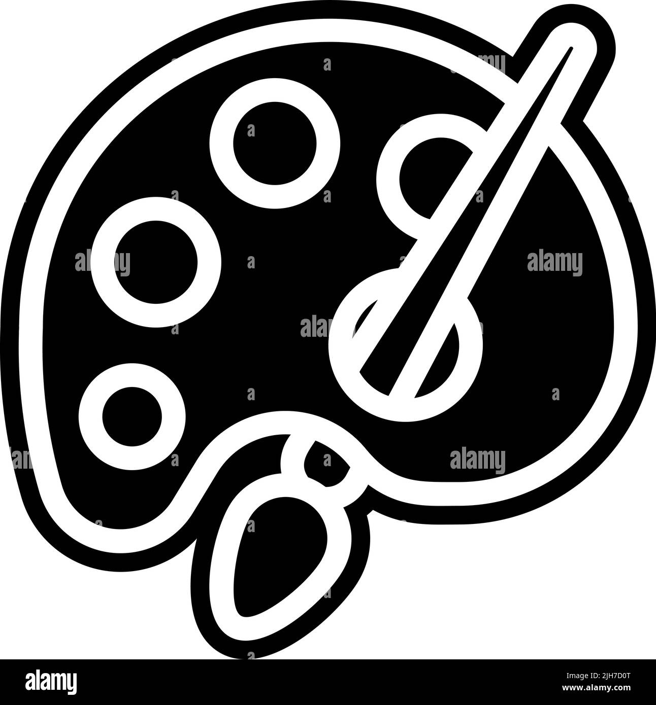 Makeup palette vector icon Black and White Stock Photos & Images - Alamy