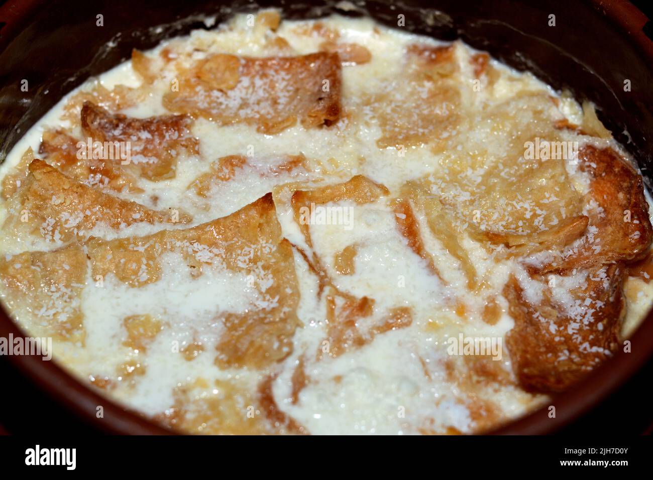 Traditional Arabic Egyptian Eastern dessert cuisine called Om Ali ...